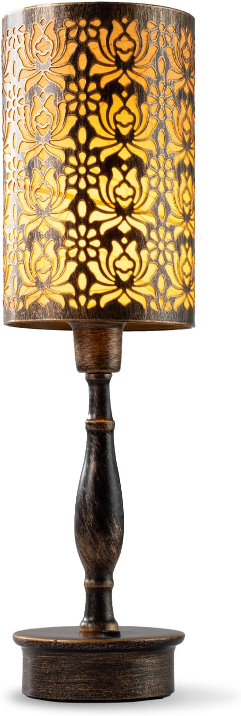 UMEXUS Rechargeable Battery Operated Table Lamp, Cordless Bedside Lamp ...