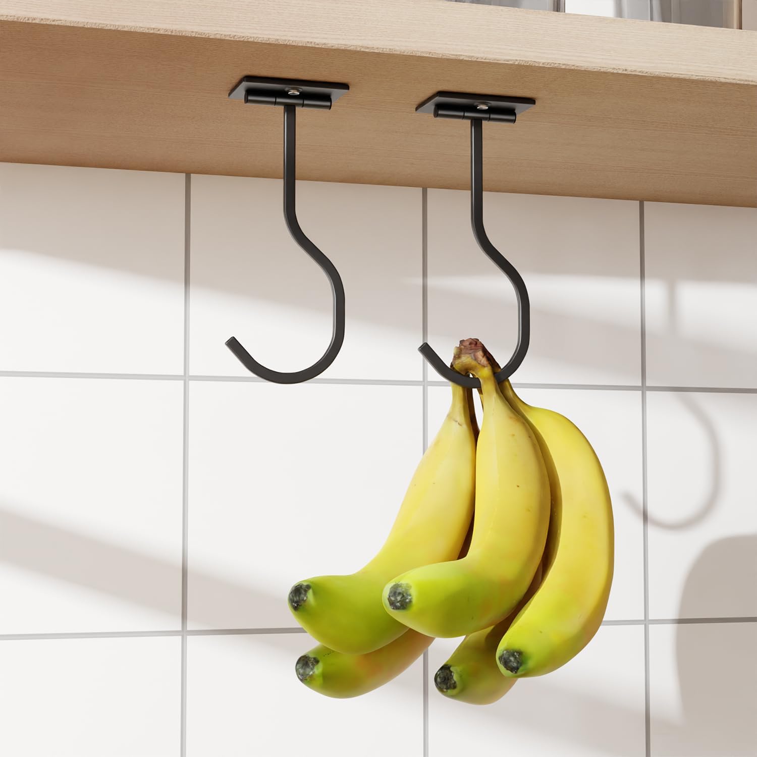 Amazon.com: 2-Pack Self Adhesive Banana Hook, Metal Banana Hanger Hook ...