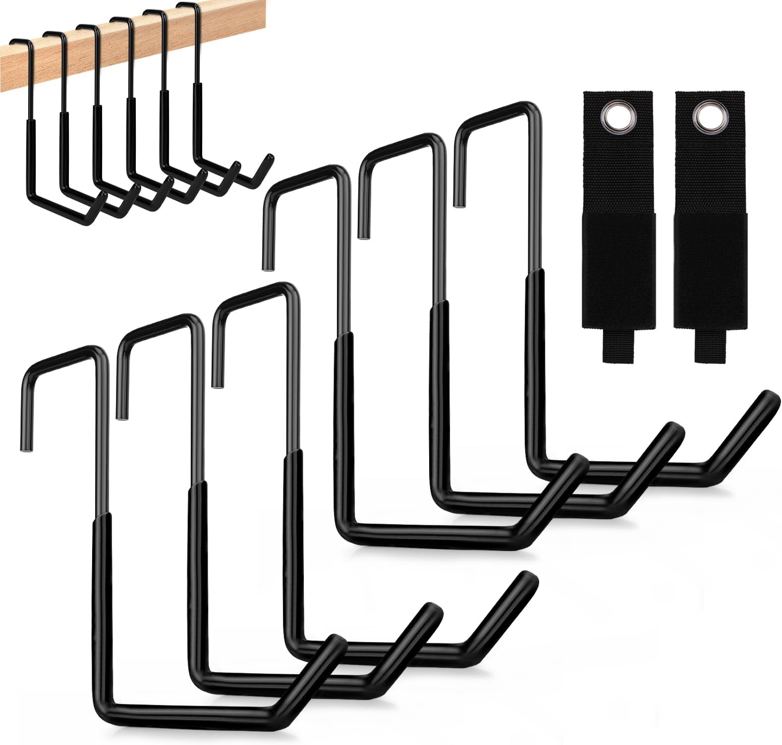 Acrux7 16 Pack Rafter Hooks Heavy Duty Rafter Hanger Vinyl Coated Large ...