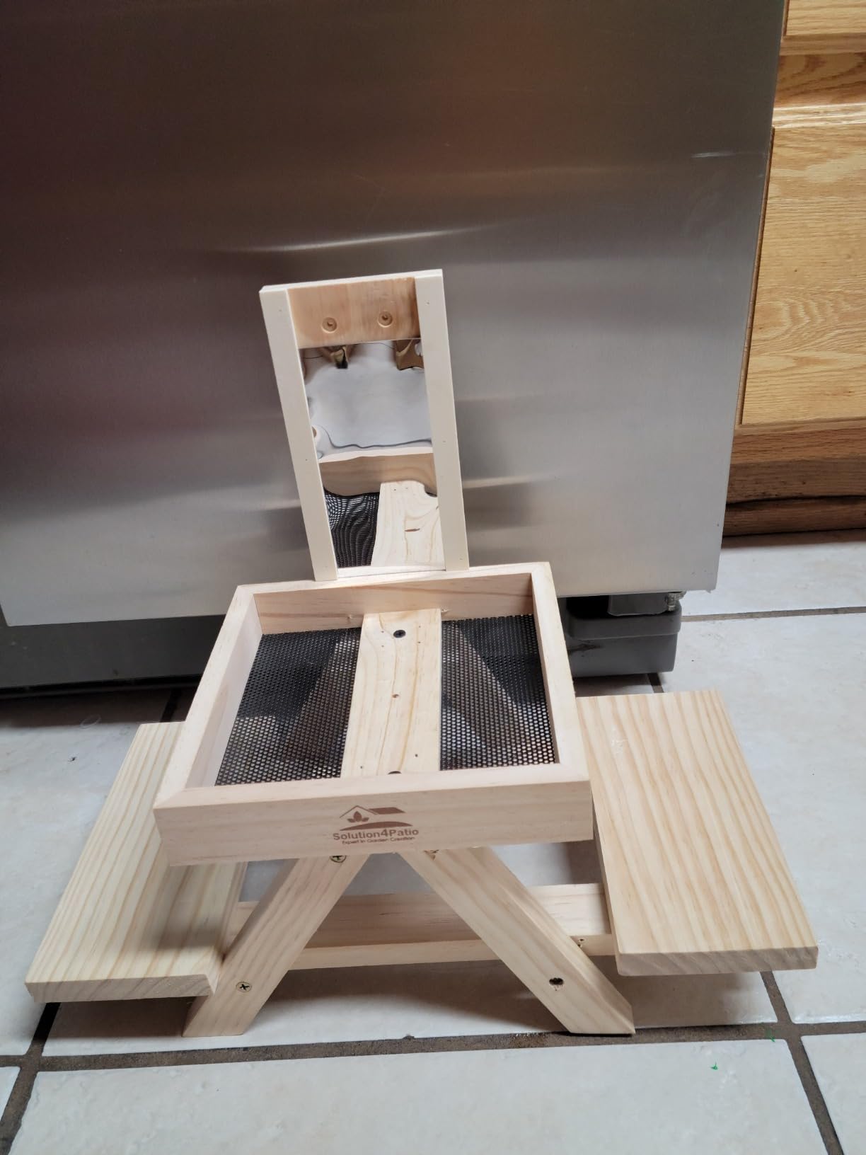 Amazon.com : Solution4Patio Small Chickenic Table Feeder, Handmade ...