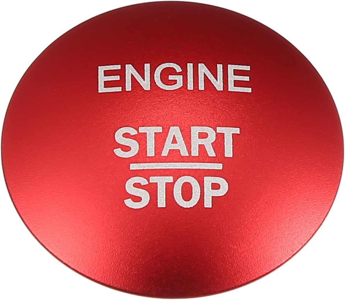 Amazon.com: X AUTOHAUX Engine Start Stop Button Cover Push Start Button ...