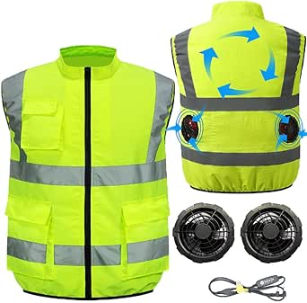 Amazon.com: Cooling reflective safety vest Men Women,Air Conditioned ...