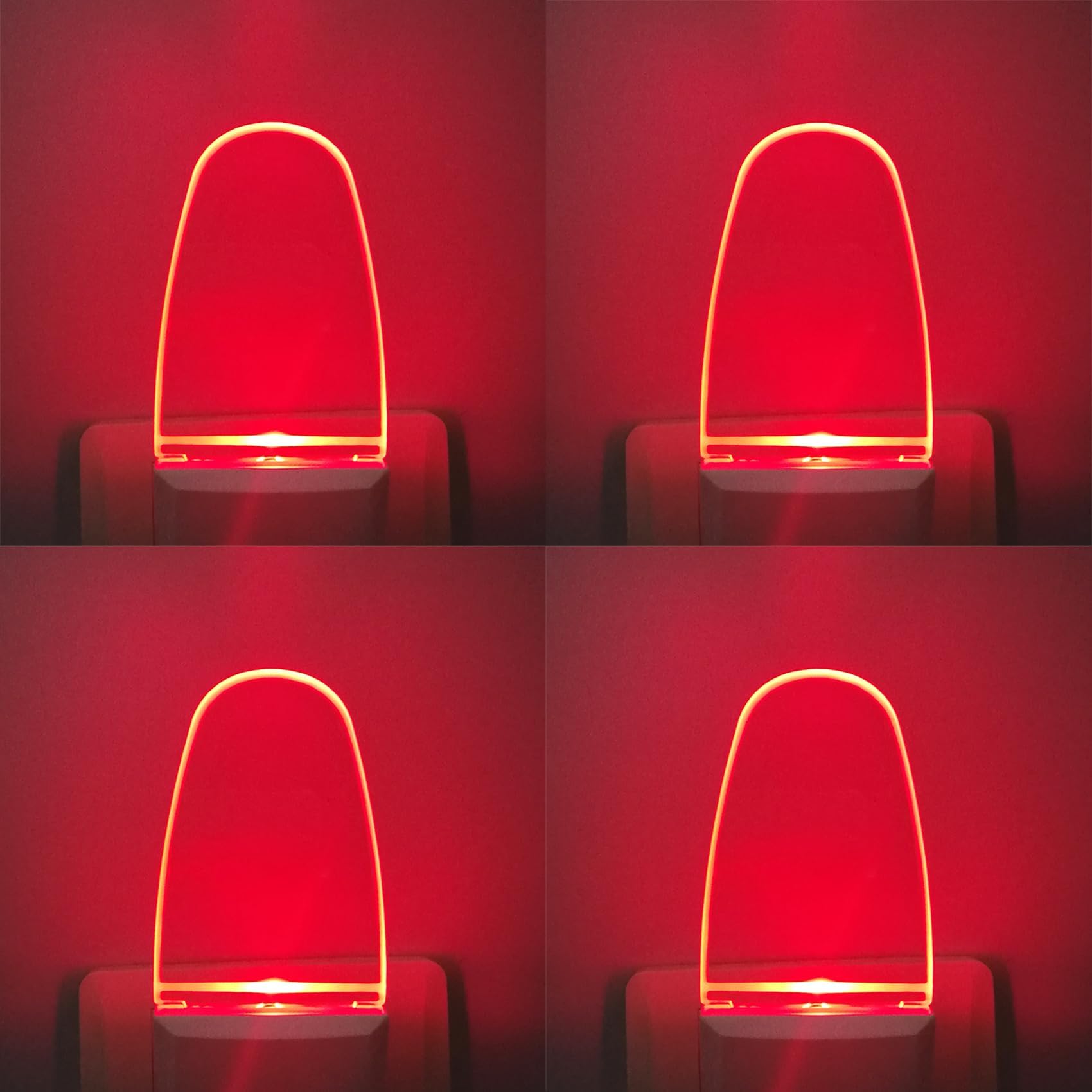 Amazon.com: [Pack of 2] Soft Red Glow, Plug In LED Night Light with ...
