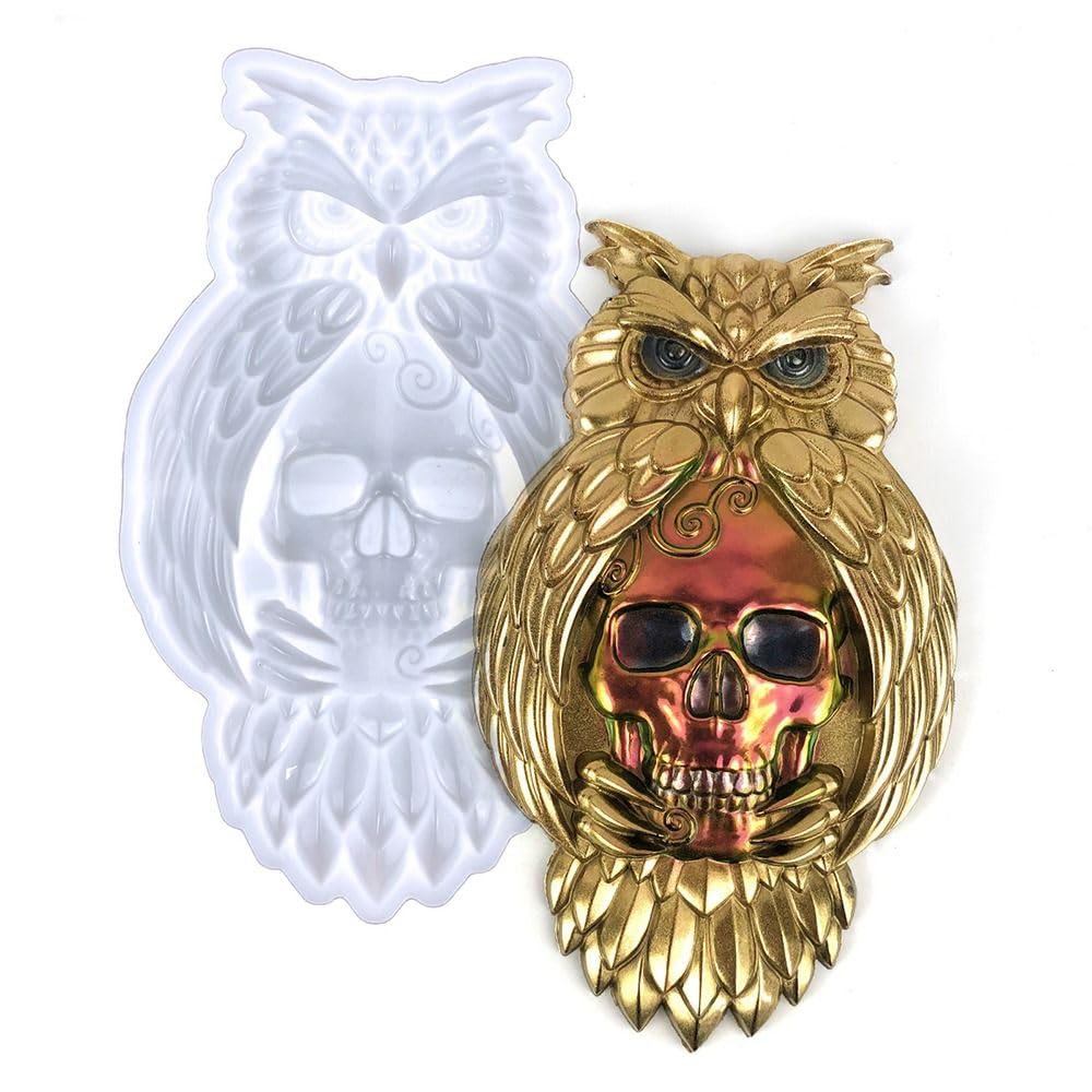 Amazon.com: Owl Skull Silicone Resin Molds 3D Unique, Hanging Wall ...