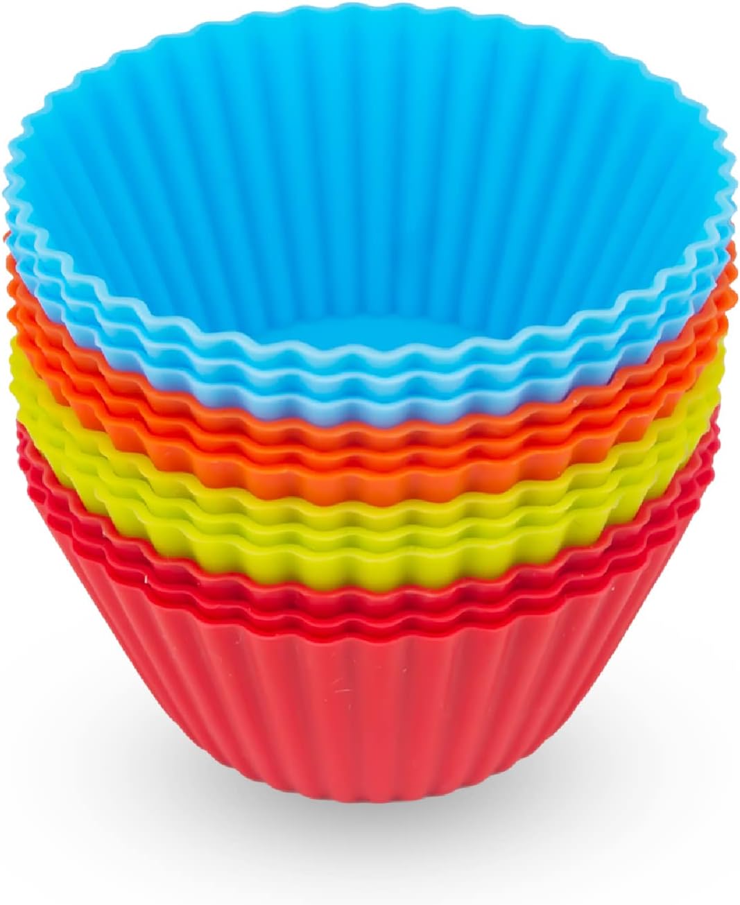 Amazon.com: 12 Pack Silicone Baking Cups, Thicken Muffin Cups Liners ...