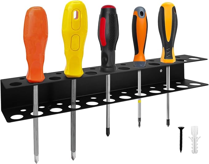 32cm Wall Mounted Screwdriver Organizer, Magnetic Tool Holder With ...