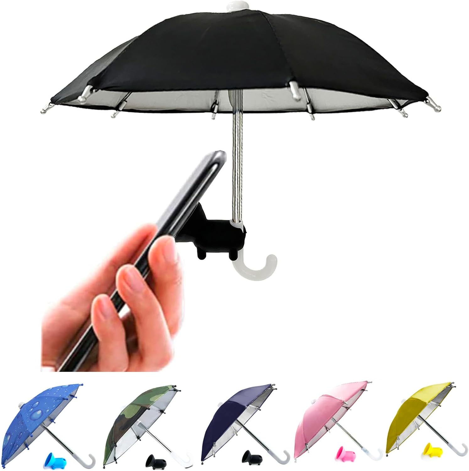Amazon.com: FantasyBear UV Protection Phone Mini Umbrella,Universal ...