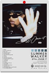 Amazon.com: WEERSHUN Summer Walker Poster Still Over It Album Cover ...