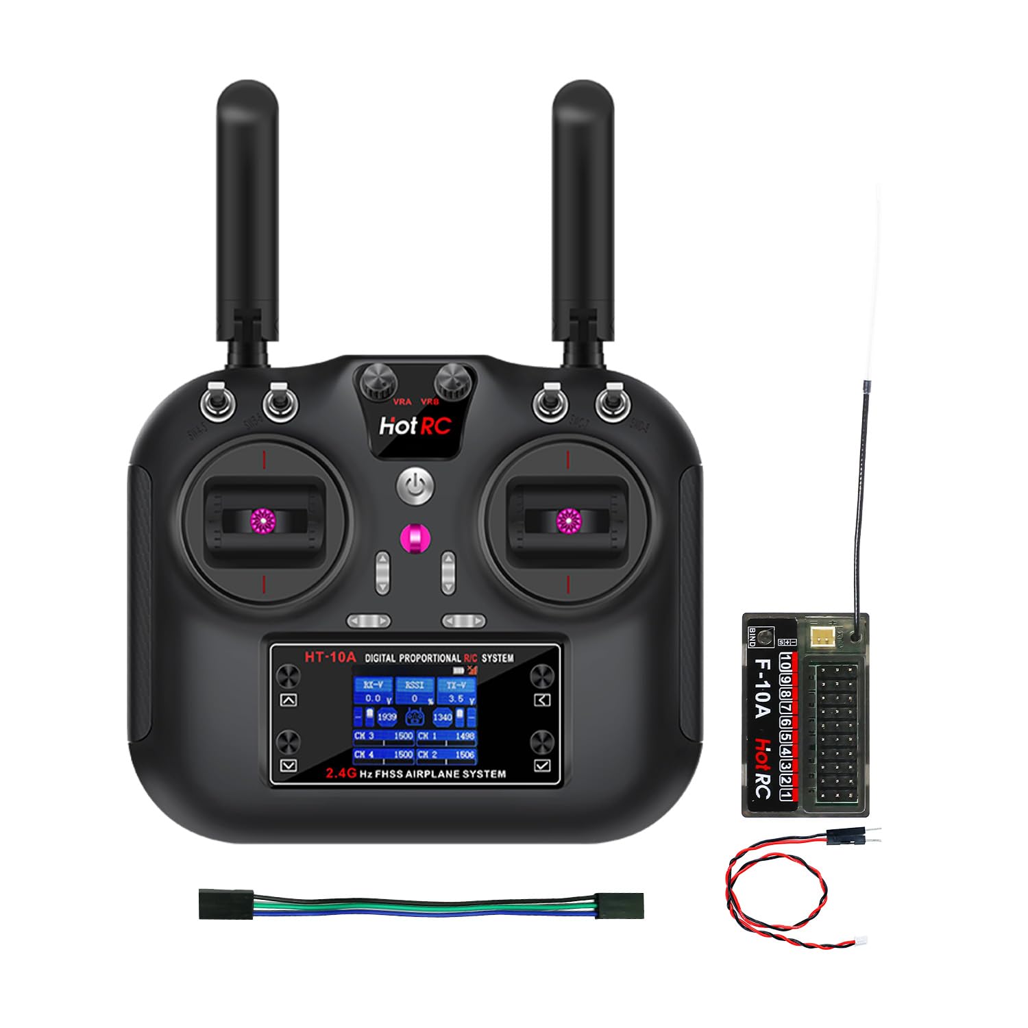 Amazon.com: Yahboom 2.4GHz 10-Channel RC Transmitter Receiver FHSS ...