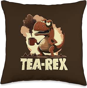 Amazon.com: Tea-Rex grumpy dinosaur with cup of tea Grumpy Dino ...