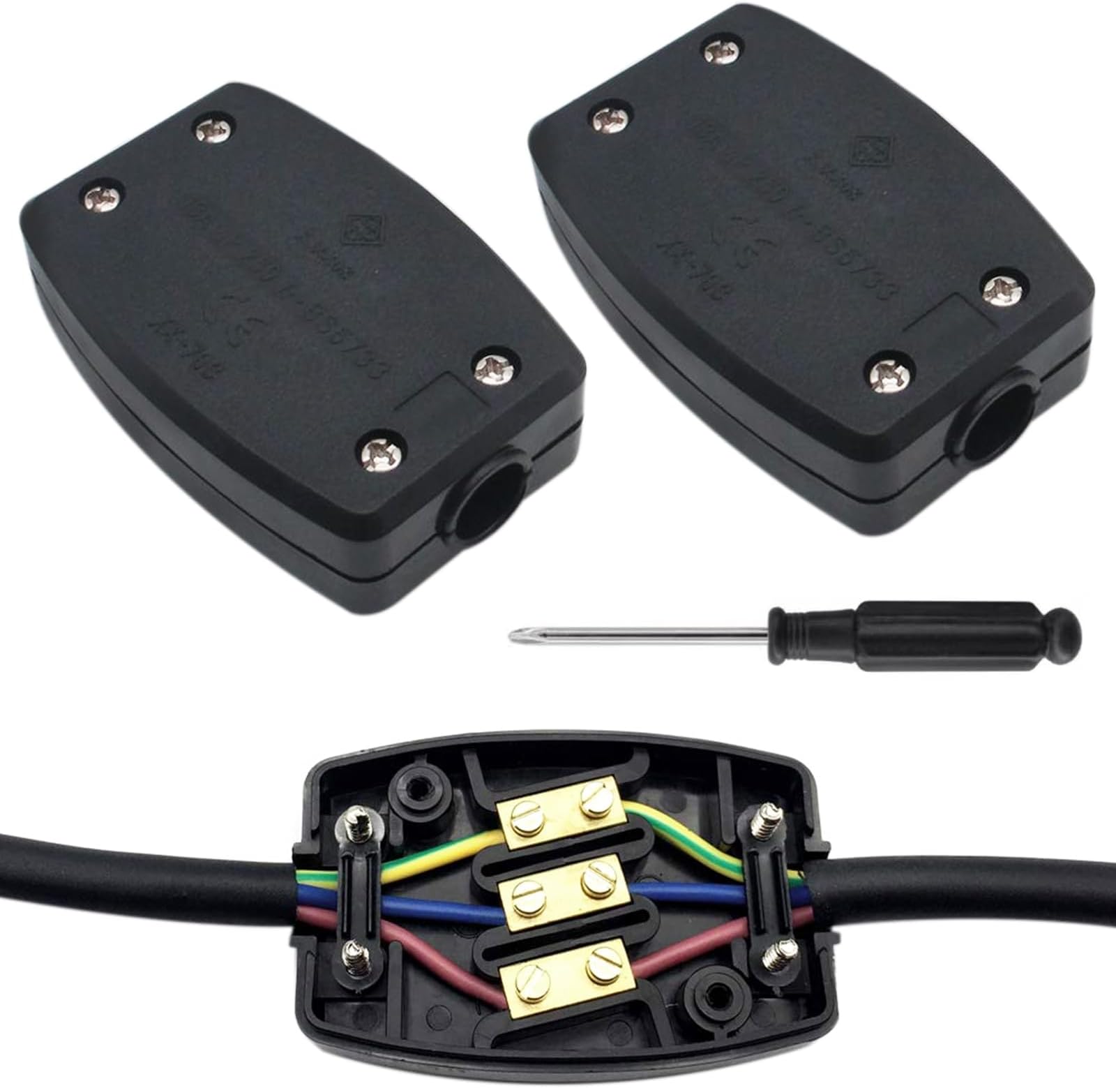 STCRERAG 2 PCS Boîte de Jonction en Polypropylène 13A 250V Boite ...