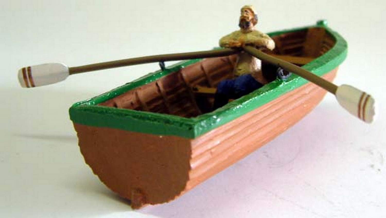 Langley Models Rowing Boat + Rowing Figure + Oars "Clinker" O Scale ...