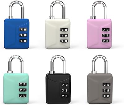 Moxweyeni 10 Pcs 3 Digit Combinations Padlock Safe Cipher Lock Mini ...