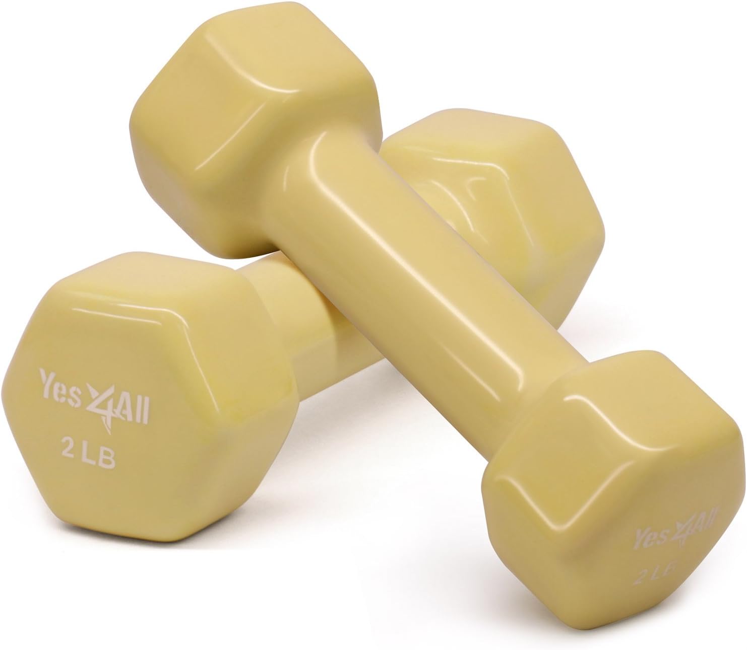 Amazon.com : Yes4All Vinyl Coated Dumbbells – PVC Hand Weights for ...