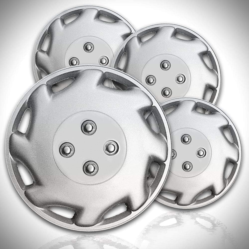 Amazon.com: Elite Auto Chrome 12" Silver Hubcap Kit - ABS for Laser ...