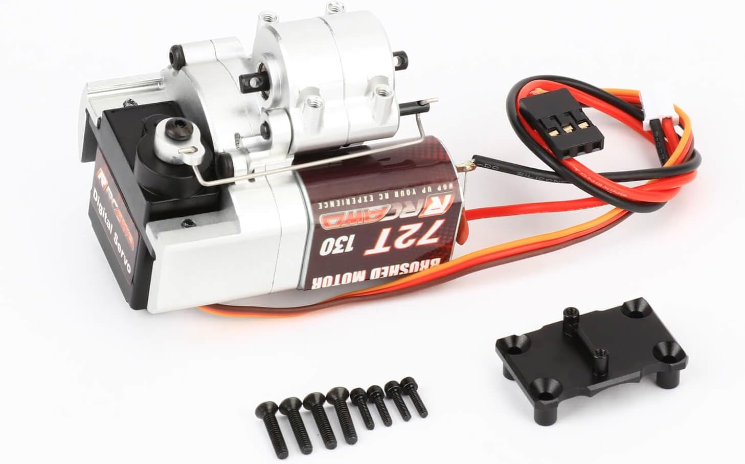 Amazon.com: RCAWD Alum SCX24 Two 2 Speed Transmission 72T 130 Motor Set ...