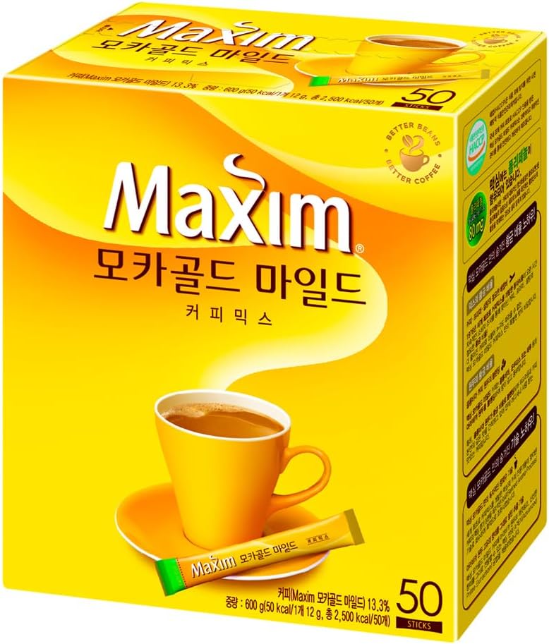 Amazon.com : Maxim Coffee Mix, Instant Coffee (11.8 g / pk) (Mocha Gold ...