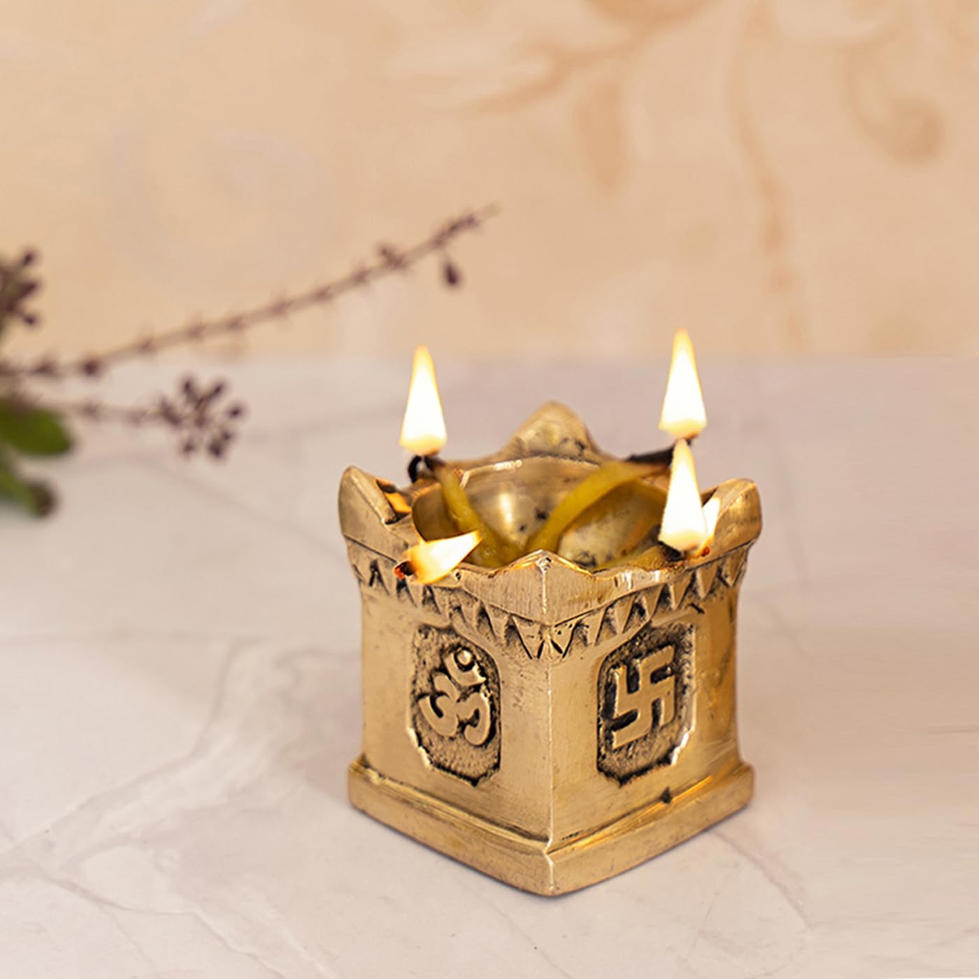 Buy DecorTwist® Brass Diya for Puja (1.9 Inch, 482 Grams) Pack of 1 ...