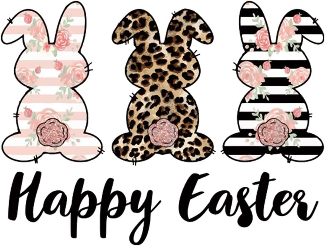 Amazon.com: Easter Iron on Stickers Patches, Iron on Vinyl Bundle Sheets Bunny Cute DIY Design ...