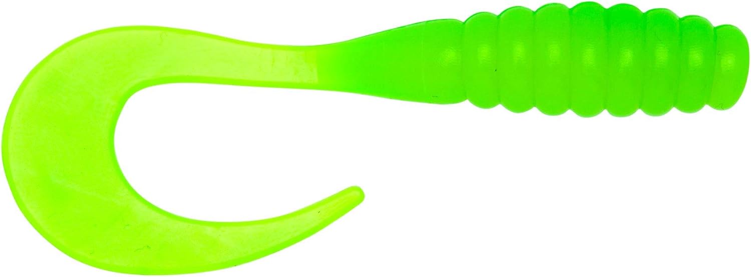 Buy YUM Ribbontail Grub Curly-Tail Swim-Bait Bass Fishing Lure, 3 Inch ...