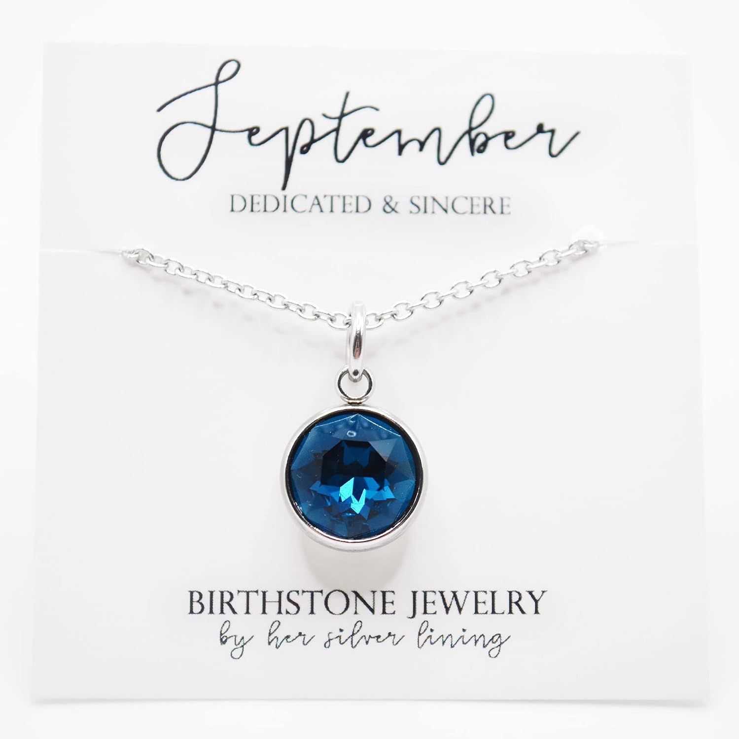 Amazon.com: September Birthstone Necklace, September Birthstone ...