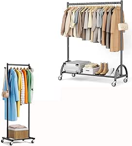 Amazon.com: MISSLO Small Clothes Racks for Hanging Clothes and Heavy ...
