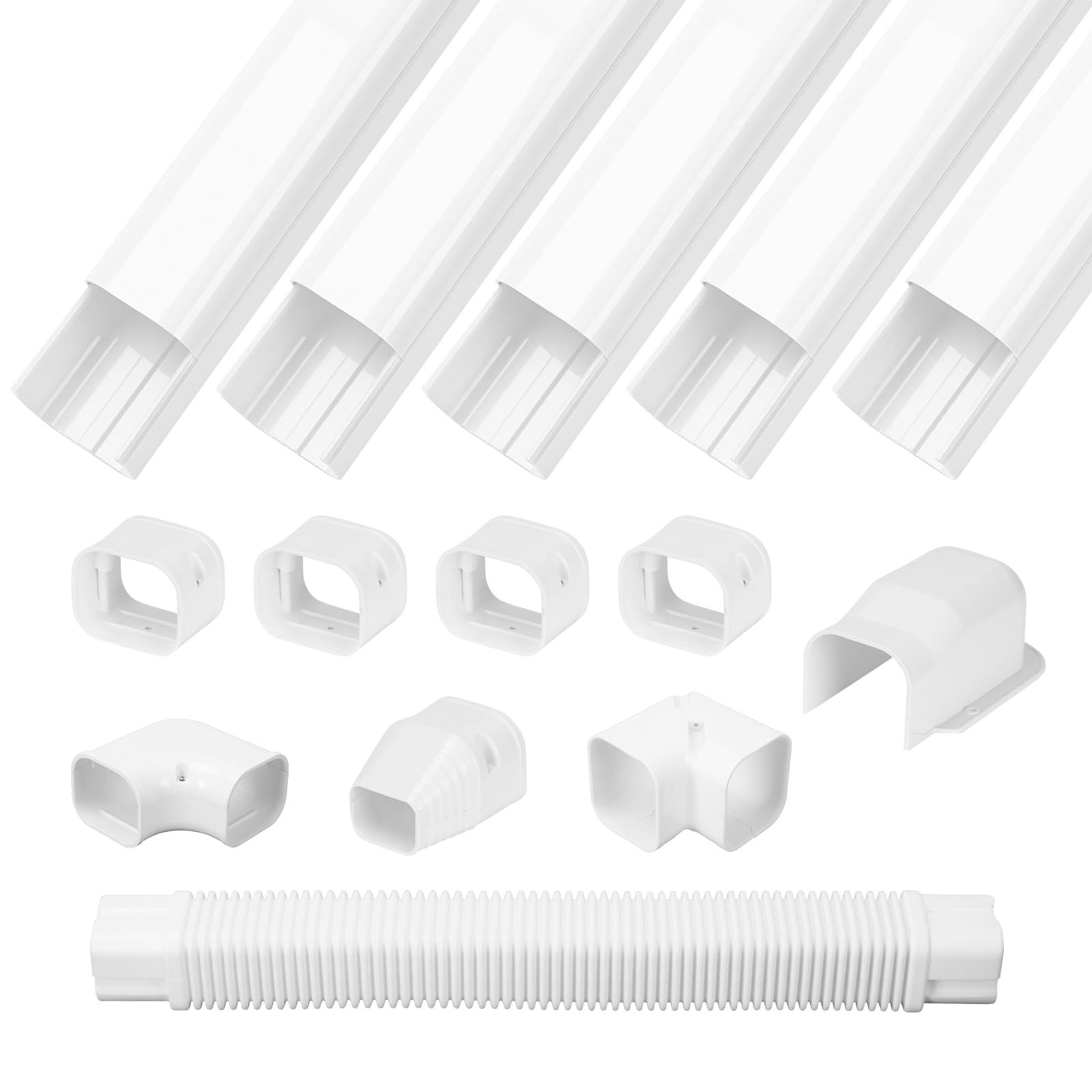 Amazon.com: OSMOFUZE 3" W 10Ft L Mini Split Line Set Cover Kit, Air ...