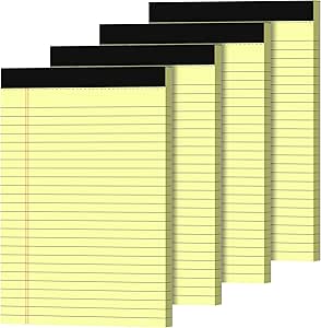 Amazon.com : 5x8 Note Pads, Small Legal Pads 5x8 Yellow, College Ruled ...