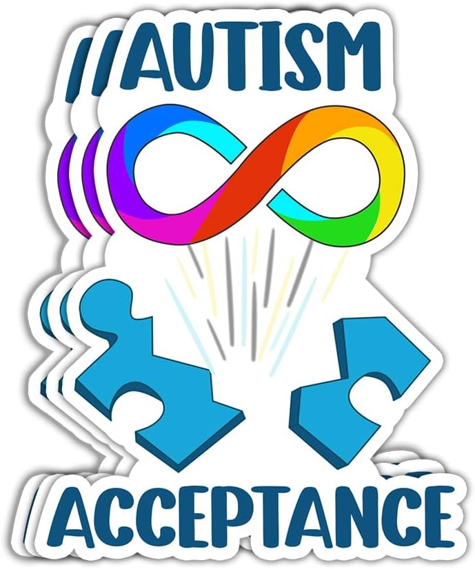 Amazon.com: MAIANEY (3 Pcs) Autism Acceptance Stickers Neurodiversity ...