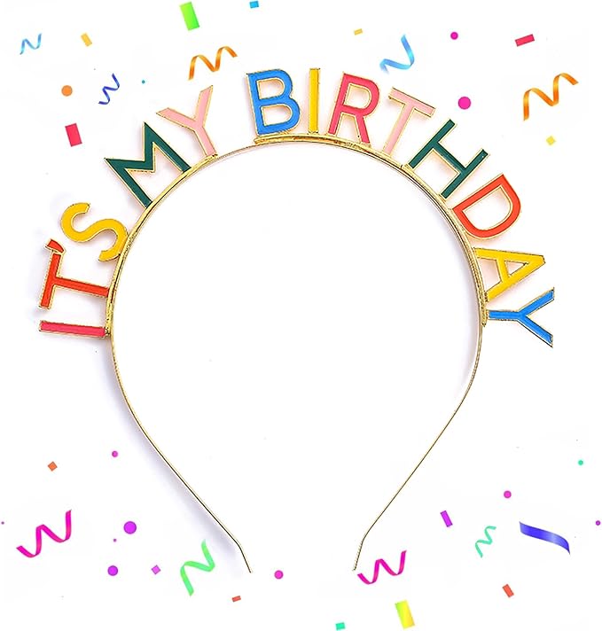 Amazon.com: Hazyore Birthday Crown Birthday Headband, It's My birthday ...
