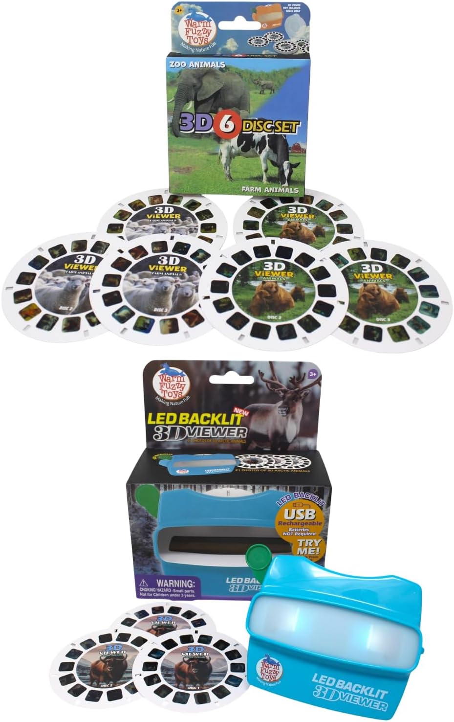 Amazon.com: WARM FUZZY Toys Slide + Arctic LED 3D Viewer : Toys & Games