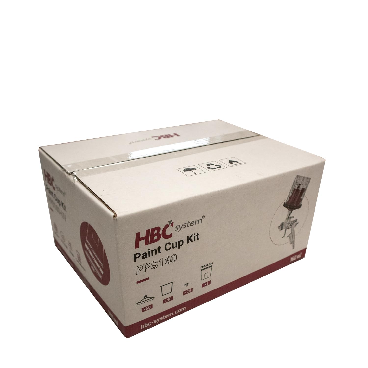 Amazon.com: HBC Systems Paint Cup Kit 160 ml : Paint Mixing Cup System in 160ml (50 lids + 50 ...