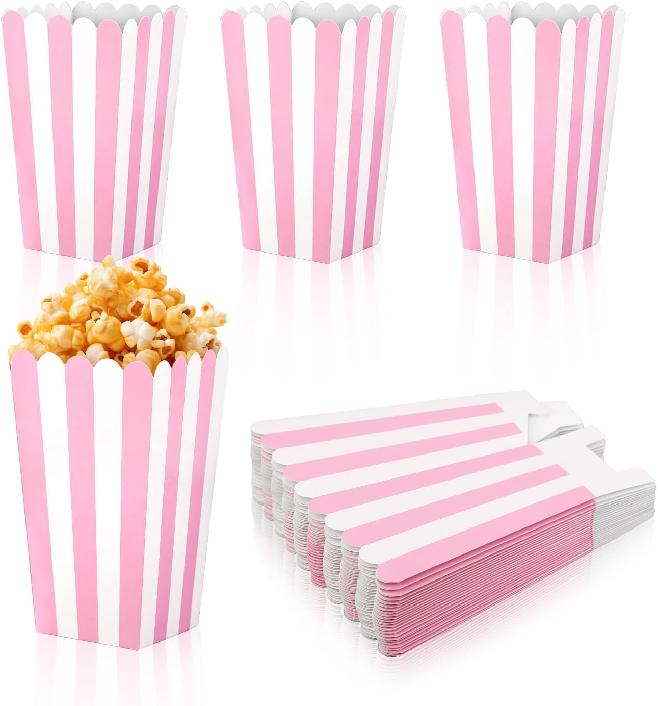 Amazon.com: Gosknor 24 Pcs Pink Popcorn Boxes, Small Popcorn Buckets ...