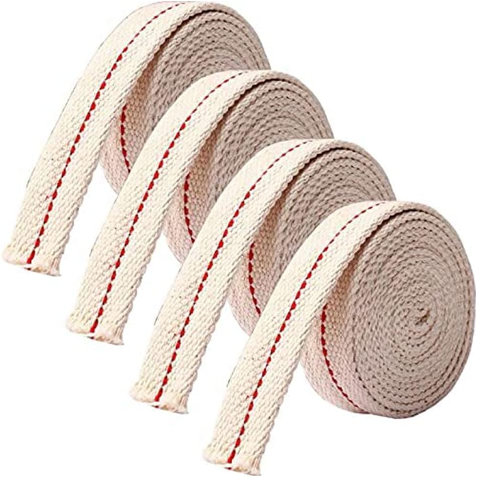 Kuou Lamp Wick, 2 Rolls Flat Cotton 3/4 Inch Oil Lantern Wick, Stitch ...