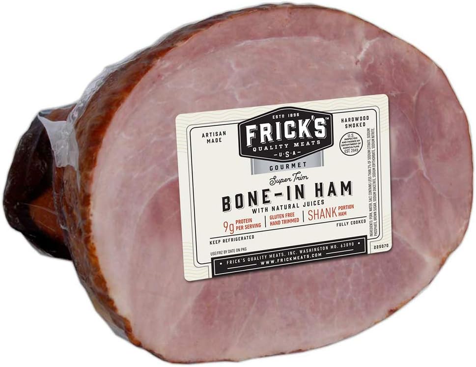 Amazon.com: Frick's Bone-In Ham Portion, Hickory Smoked (7.5 lbs ...