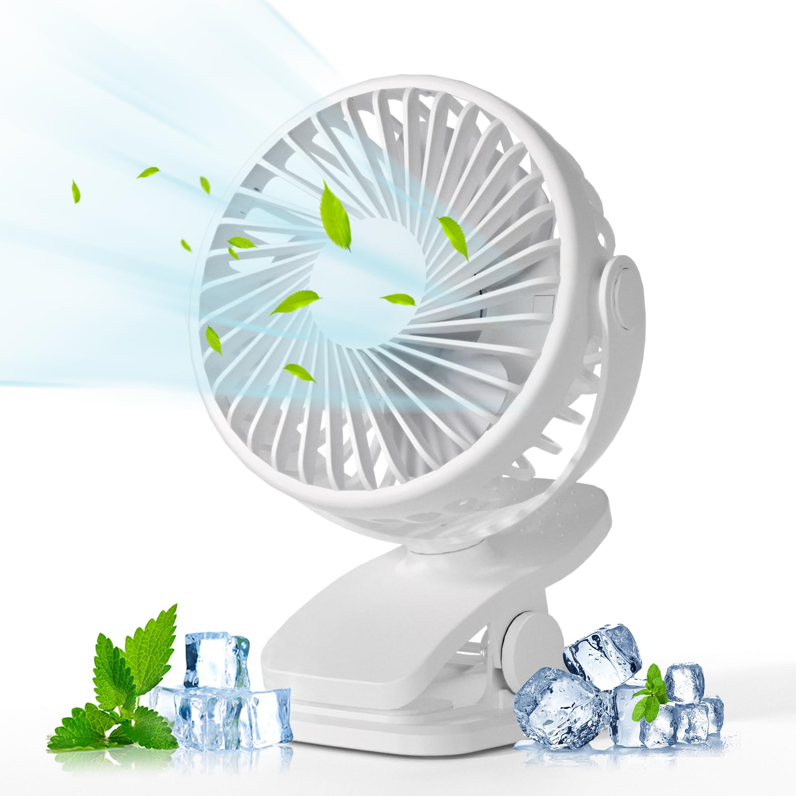 Snapklik.com : Portable Clip On Fan, Battery Operated Rechargeable Fan ...