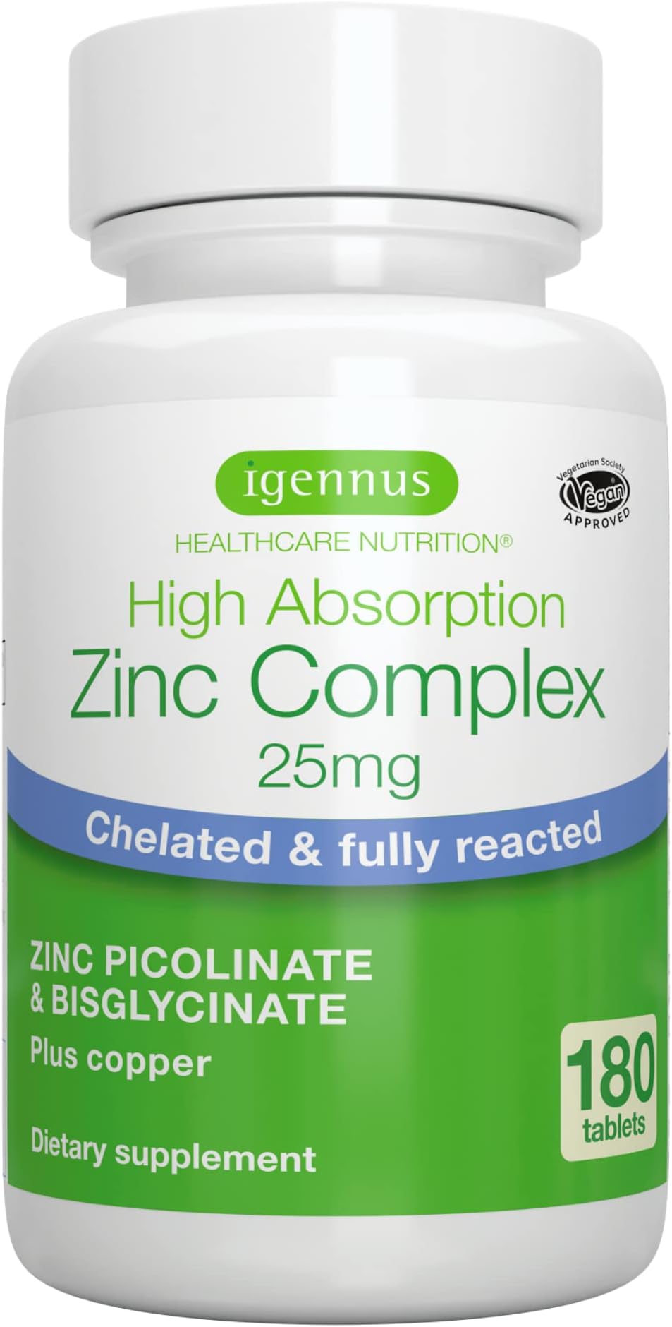 Amazon.com: Chelated Zinc Picolinate & Bisglycinate Complex with Copper ...