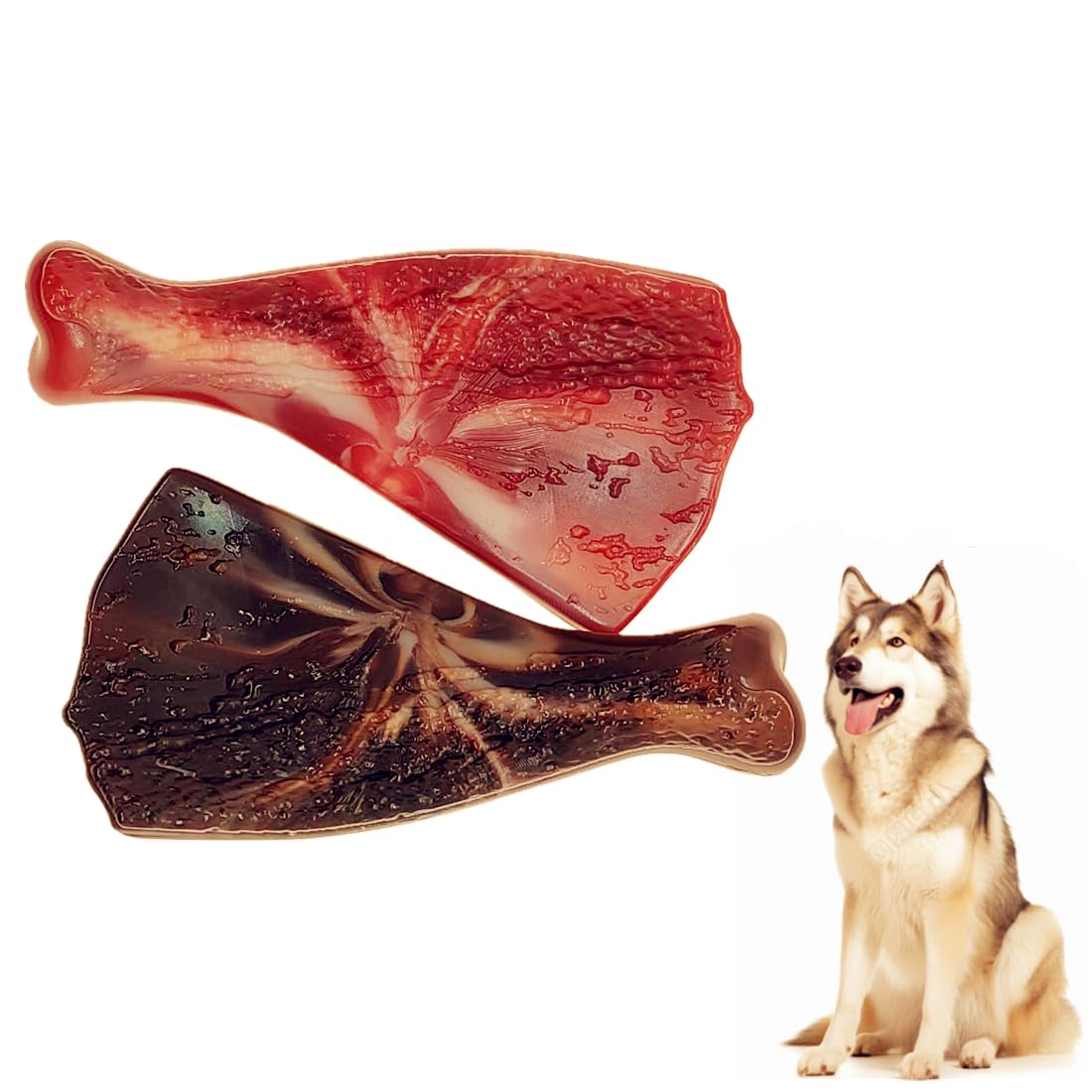 Snapklik.com : 2 - Pack Nylabones For Aggressive Chewers, Realistic Pet ...