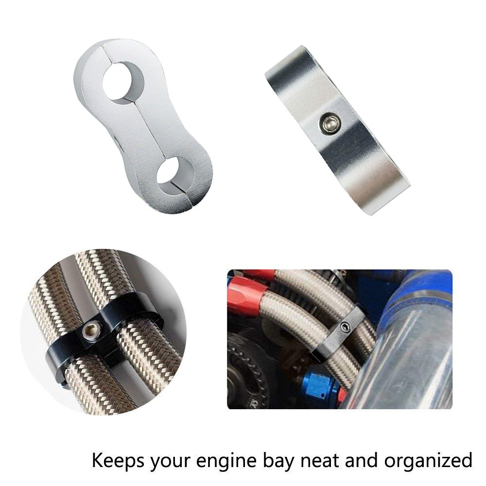 Snapklik.com : Billet Aluminum 6 AN Nylon/Steel Braided Pipe Tube Line ...