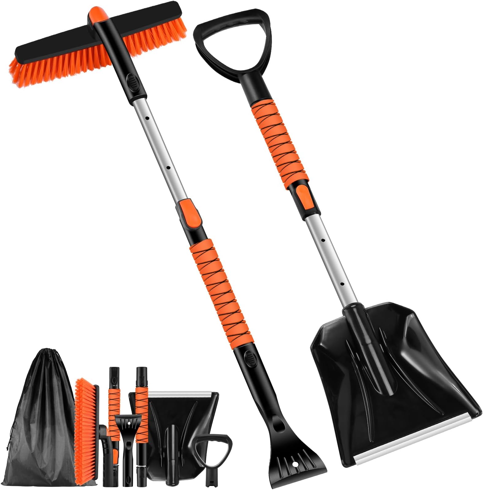 Amazon.com: ZRSCHYG Extendable Snow Brush with Ice Scraper + Snow ...