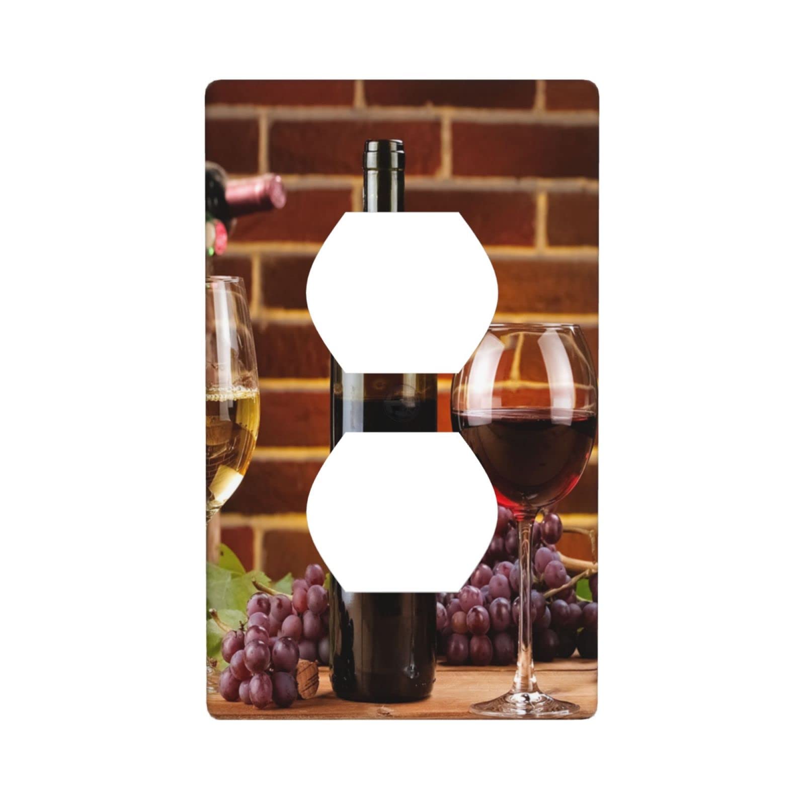 Decorative Light Switch Cover Red Wine Grape,1-Gang Duplex Wall Plate ...
