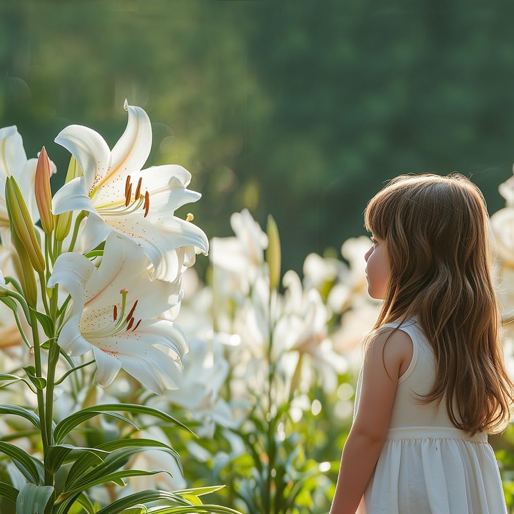 Amazon.com : 3 Giant "Pretty Lady" Tree Lily Flower Bulbs - Pure White ...