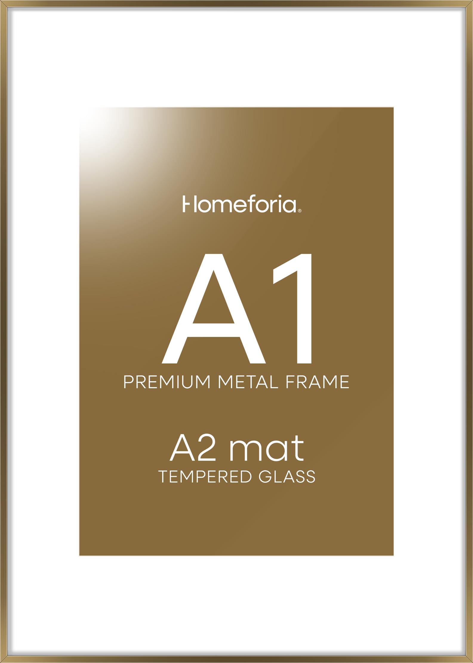 Homeforia A1 Poster Frame Bronze, High End Metal A1 Size Brass Picture ...