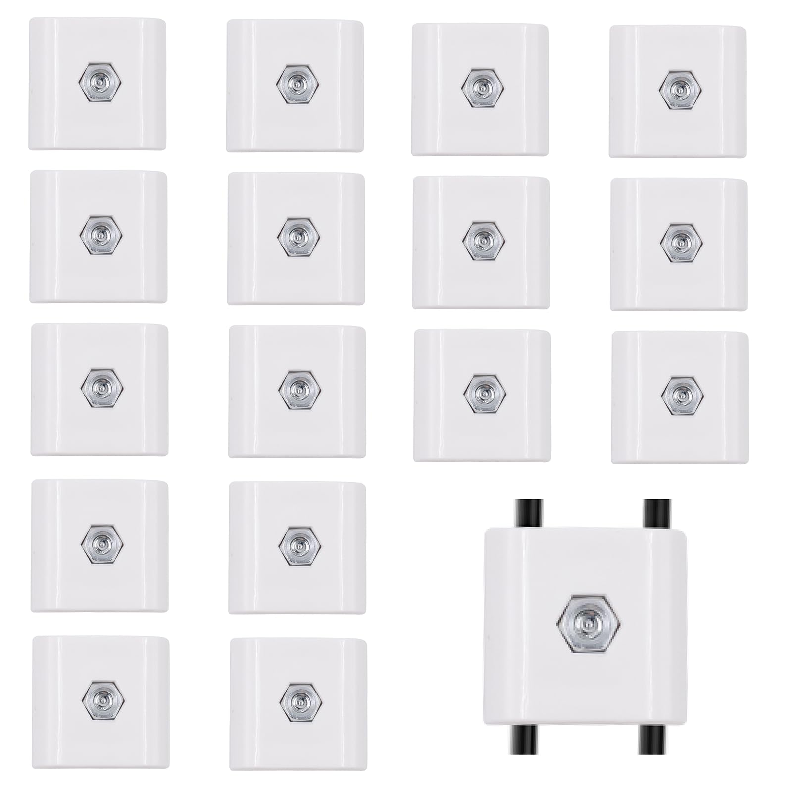 Amazon.com: JINGHANGER 16 PCS Gridwall Joining Clips White Wire Grid ...