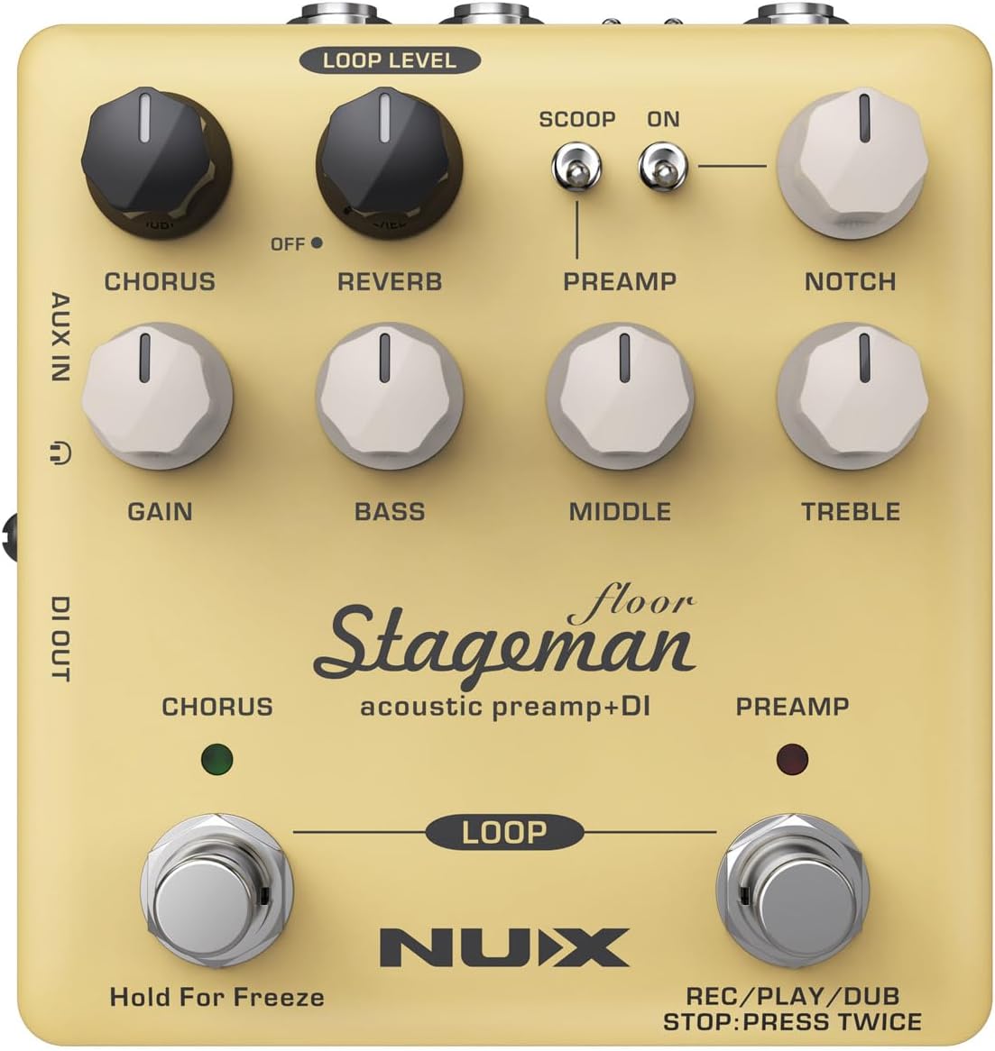 Amazon.com: NUX Optima Air Dual-Switch Acoustic Guitar Simulator with ...