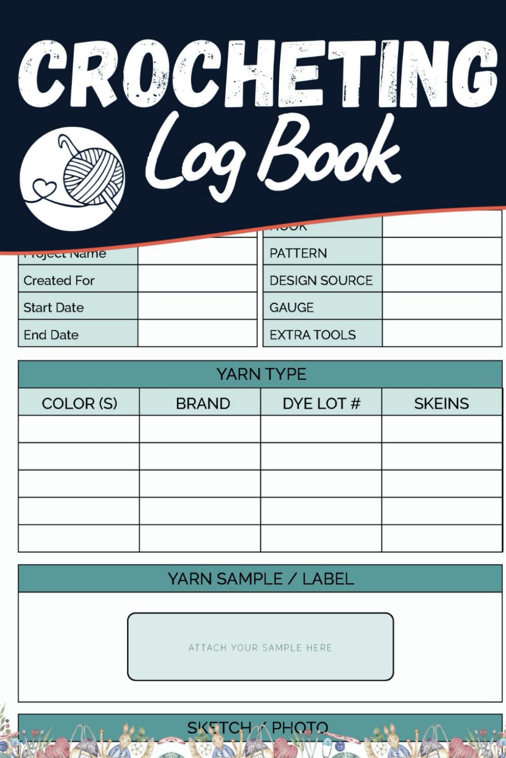 Crocheting Log Book: To keep track of and record your patterns, designs ...