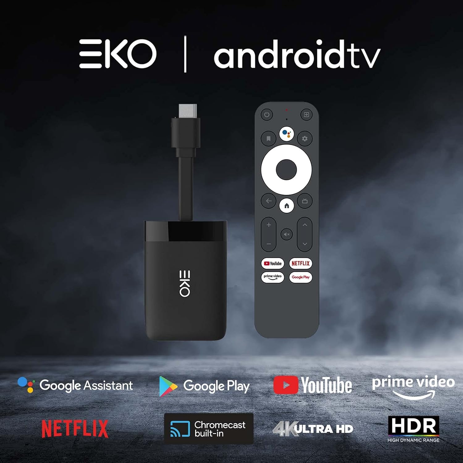 EKO Ultra HD 4K Android 10.0 TV Dongle, TV with Netflix Certified ...