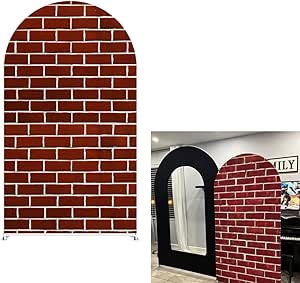 Amazon.com : Brick Wall Arch Backdrop Cover Birthday Party Decorations ...