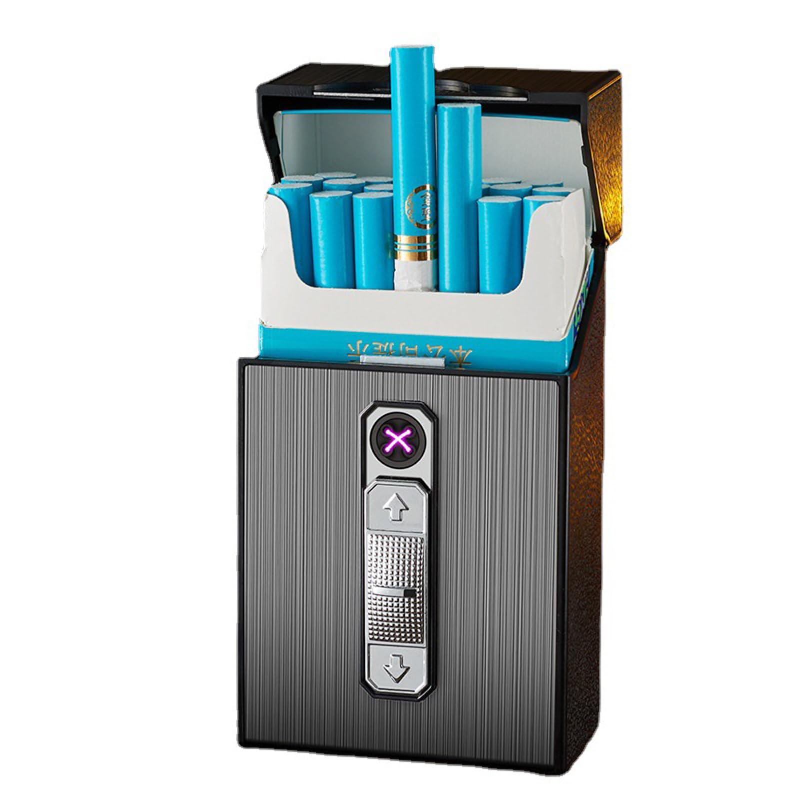 Amazon.com: OLDENDO Cigarette Case with Dual Arc Lighter USB ...