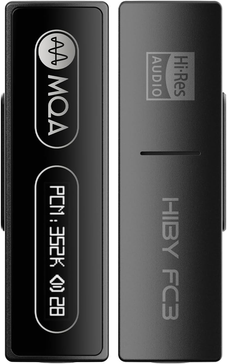 Amazon.com: HiBy FC3 USB DAC with Display Hi-Res Audio 112mW Output Power Support PCM DSD MQA ...